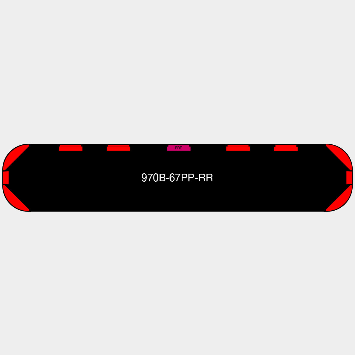 67" 970 Series NFPA LED Light Bar w/ Preemption Emitter for ...