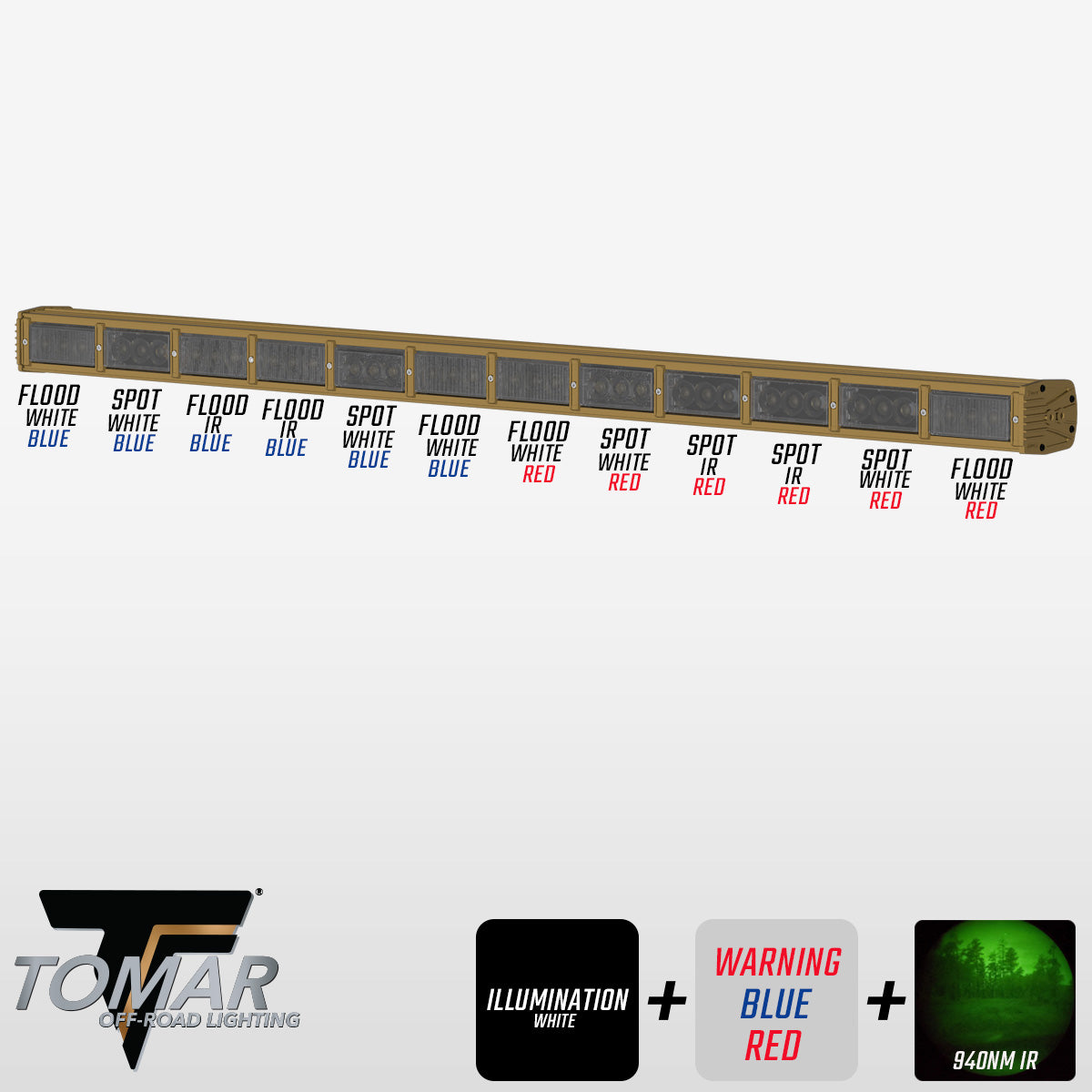 60" TRT Series Warning & Infrared LED Light Bar – TOMAR Automotive